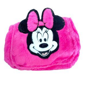 Disney | Accessories | Disney Store Minnie Mouse Pink Fuzzy Backpack ...